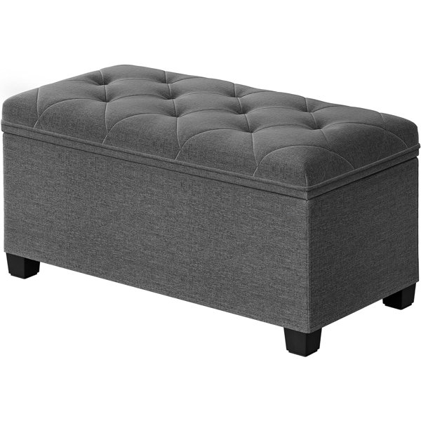 Latitude Run® Nikeisha Linen Upholstered Storage Bench Wayfair